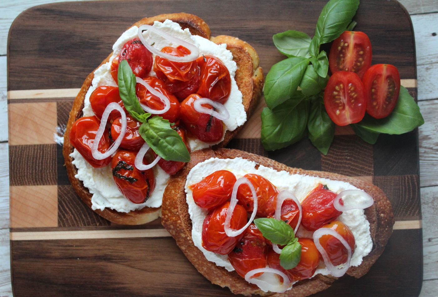 Roasted Cherry Tomato Toast Recipe-Actionable Wellness